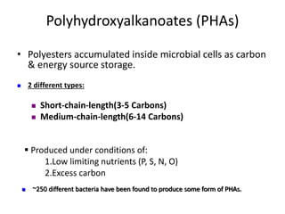 bioplastics by microorganisms Polyhydroxyalkanoates And ...