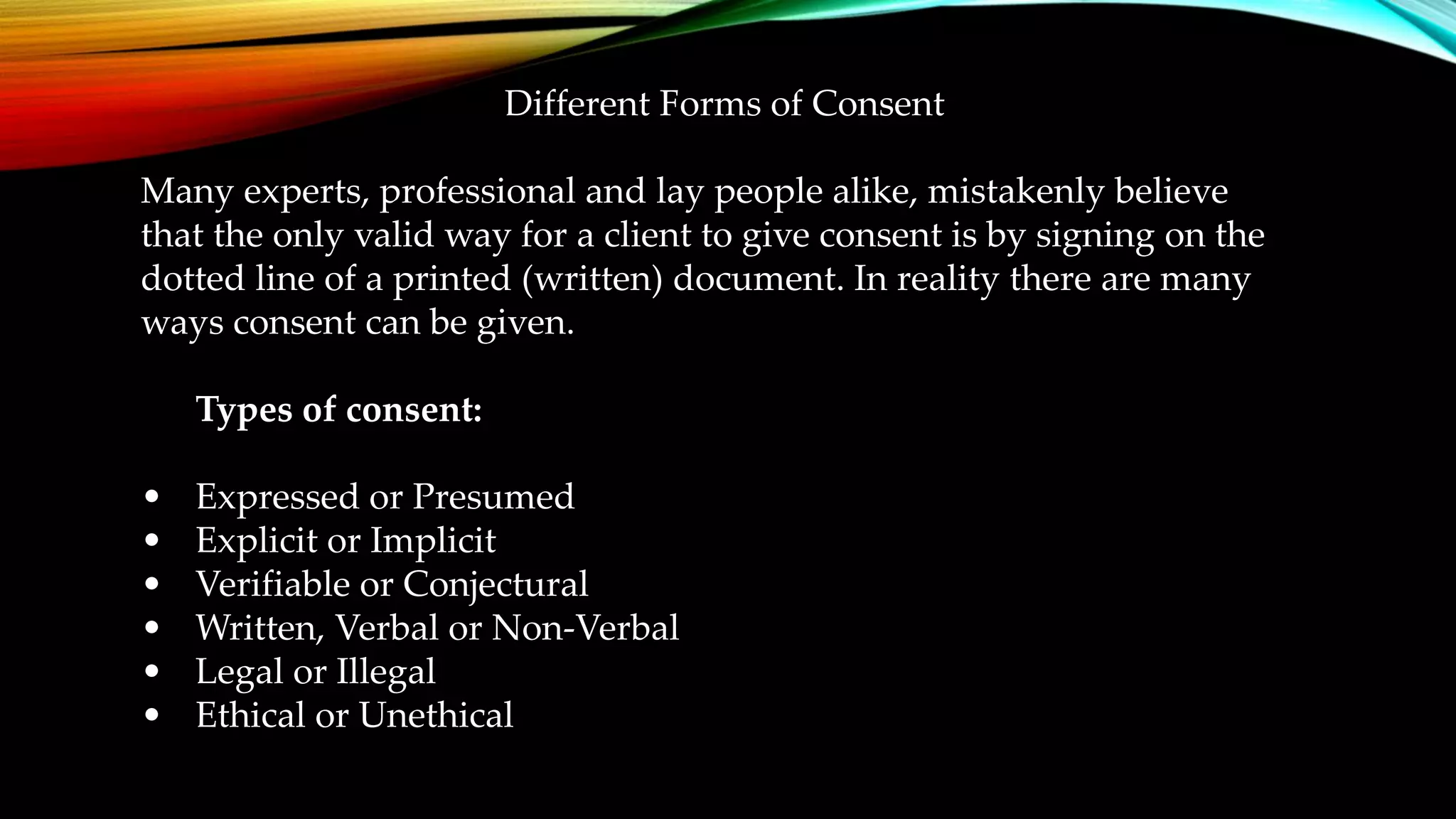 THE RIGHT OF INFORMED CONSENT AND DIMENSIONS OF CONFIDENTIALITY. | PPTX