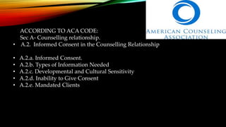 THE RIGHT OF INFORMED CONSENT AND DIMENSIONS OF CONFIDENTIALITY. | PPTX