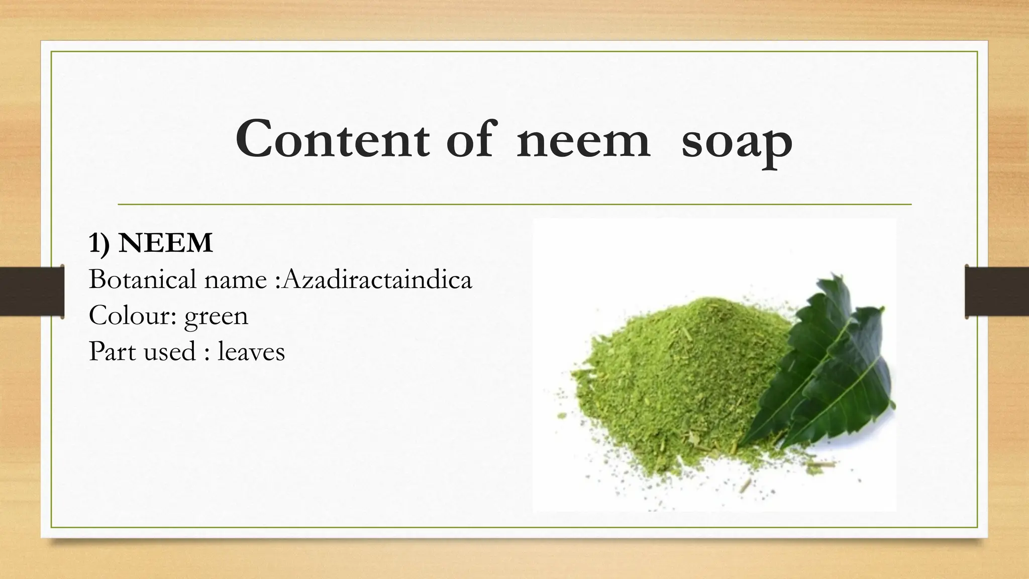 pramol ppt.pptx on the Neem sope presentation | PPTX