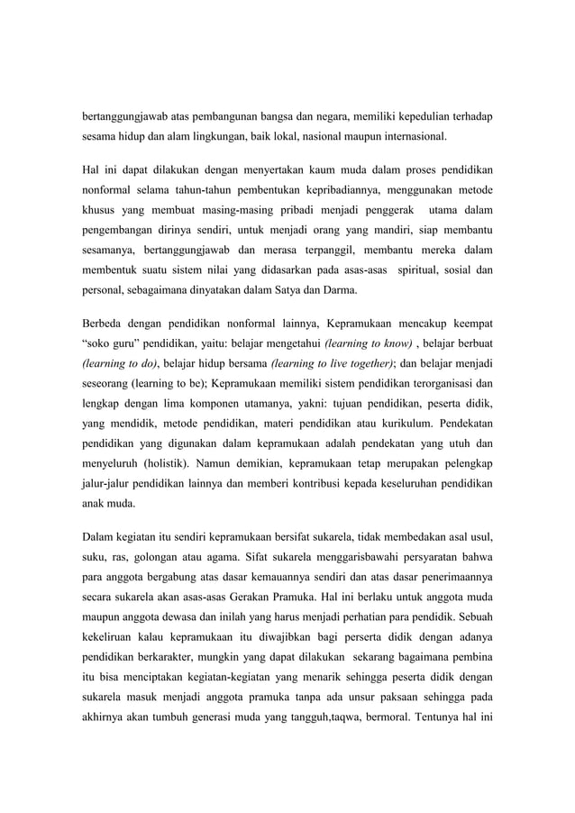 Pramuka dan pendidikan berkarakter | PDF