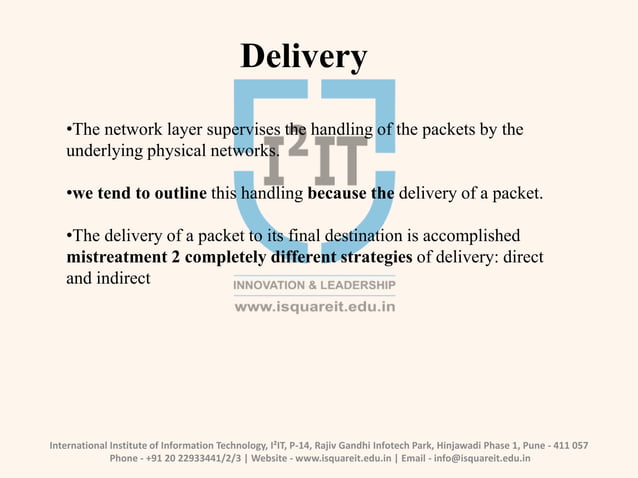 Delivery and Forwarding of IP Packets | PPTX