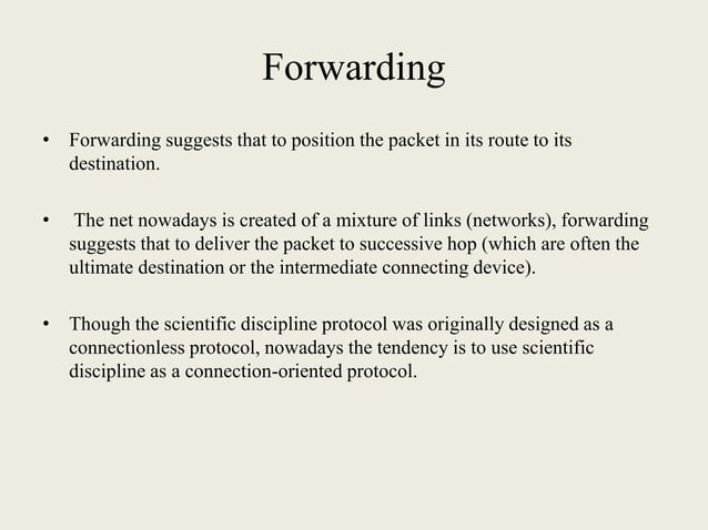 Delivery and Forwarding of IP Packets | PPTX