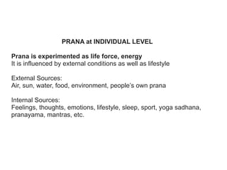 Prana, pranayama | PPT