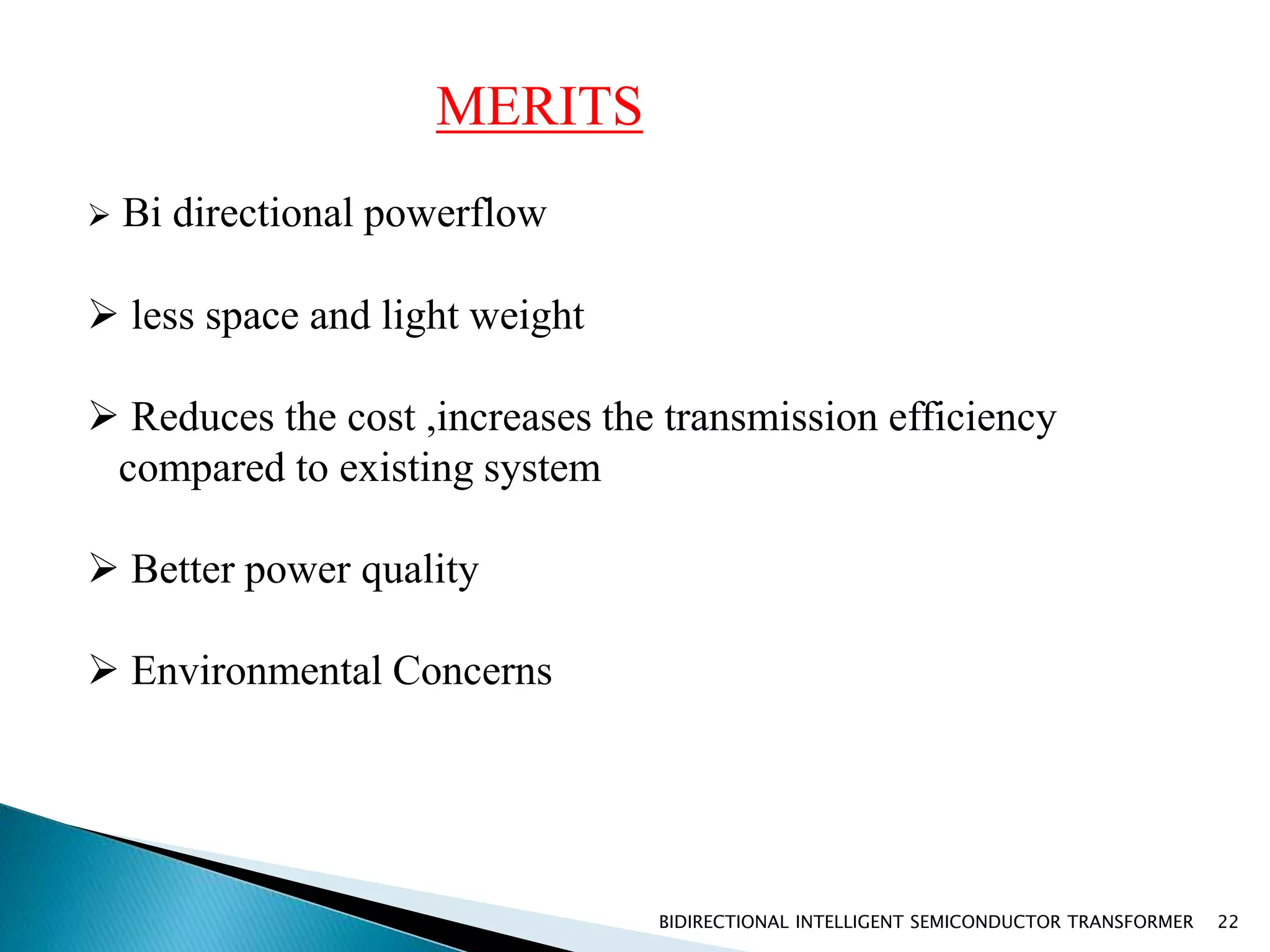 bi directional intelligent semiconductor transformer P | PPT