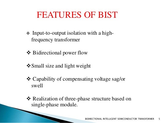 bi directional intelligent semiconductor transformer P