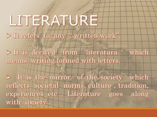 WORLD LITERATURE: A Brief Introduction | PPTX