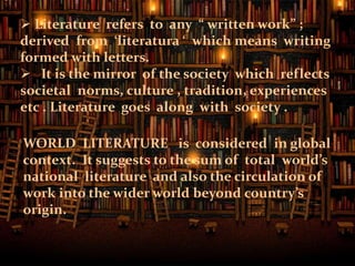World Literature | PPTX