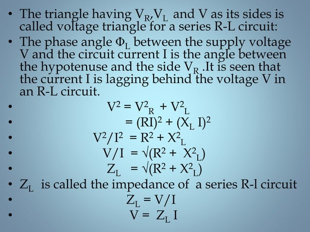 Single phase AC circuits | PPTX | Chemistry | Science