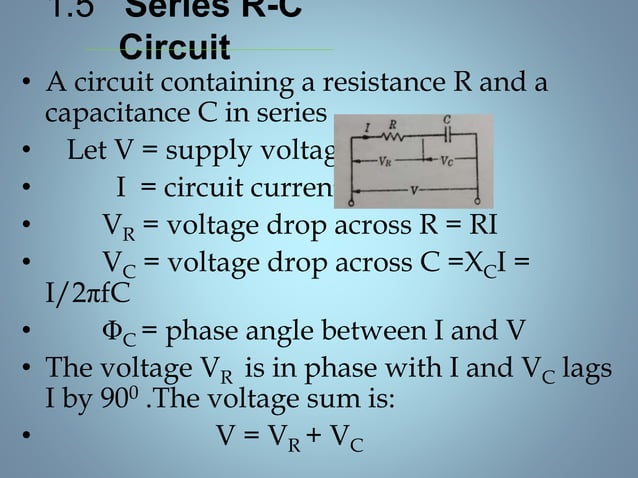 Single phase AC circuits | PPTX | Chemistry | Science