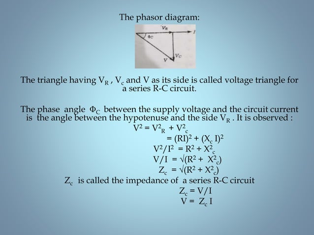 Single phase AC circuits | PPTX | Chemistry | Science