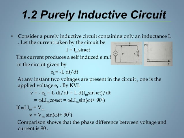 Single phase AC circuits | PPTX | Chemistry | Science