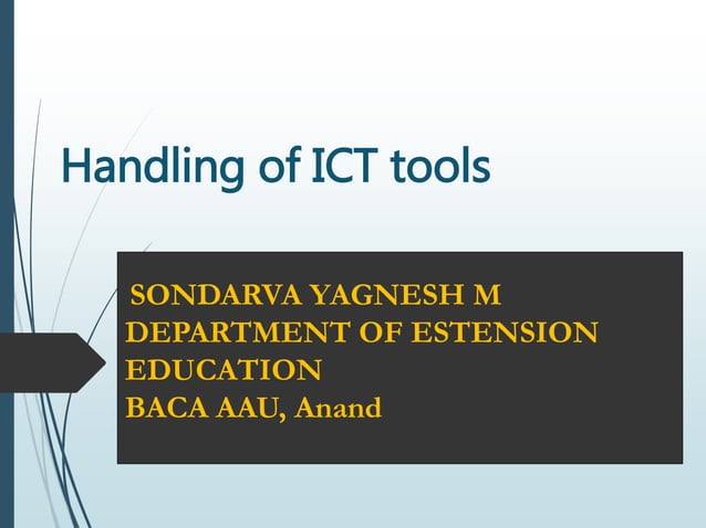 handling of ICT tools | PPTX