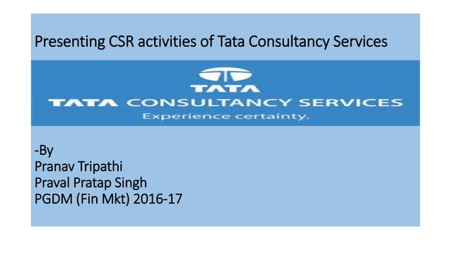 Pranav tripathi tcs_csr | PPT