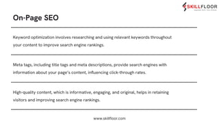 Role of SEO in Digital Marketing - SkillFloor | PPT
