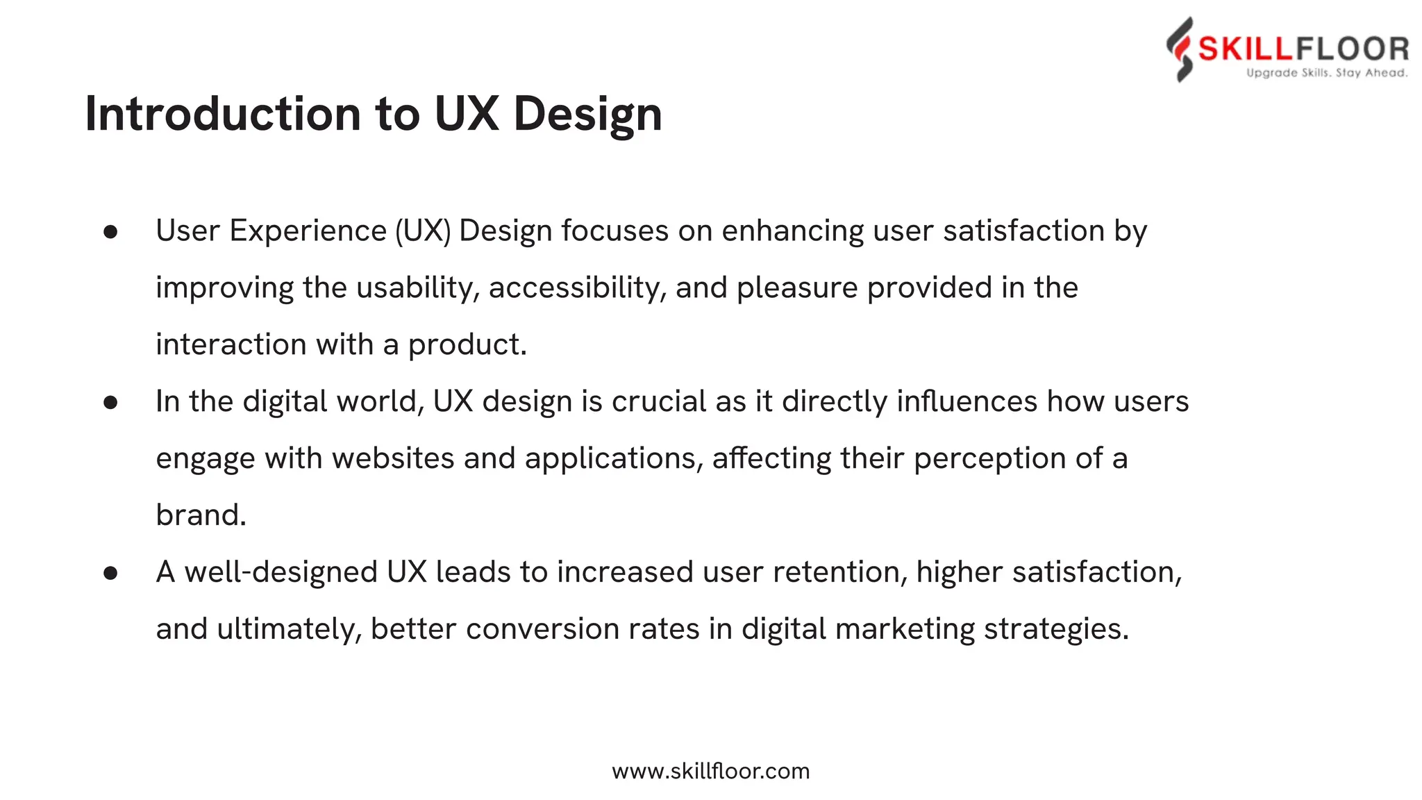 User Experience (UX) Design in Digital Marketing | SKILLFLOOR | PDF