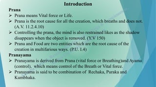 Concept of Prāṇa and Prāṇāyāma in Tri-Shiki-Brahmana Upanishad | PDF