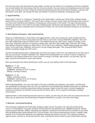 Pranayama guide | PDF
