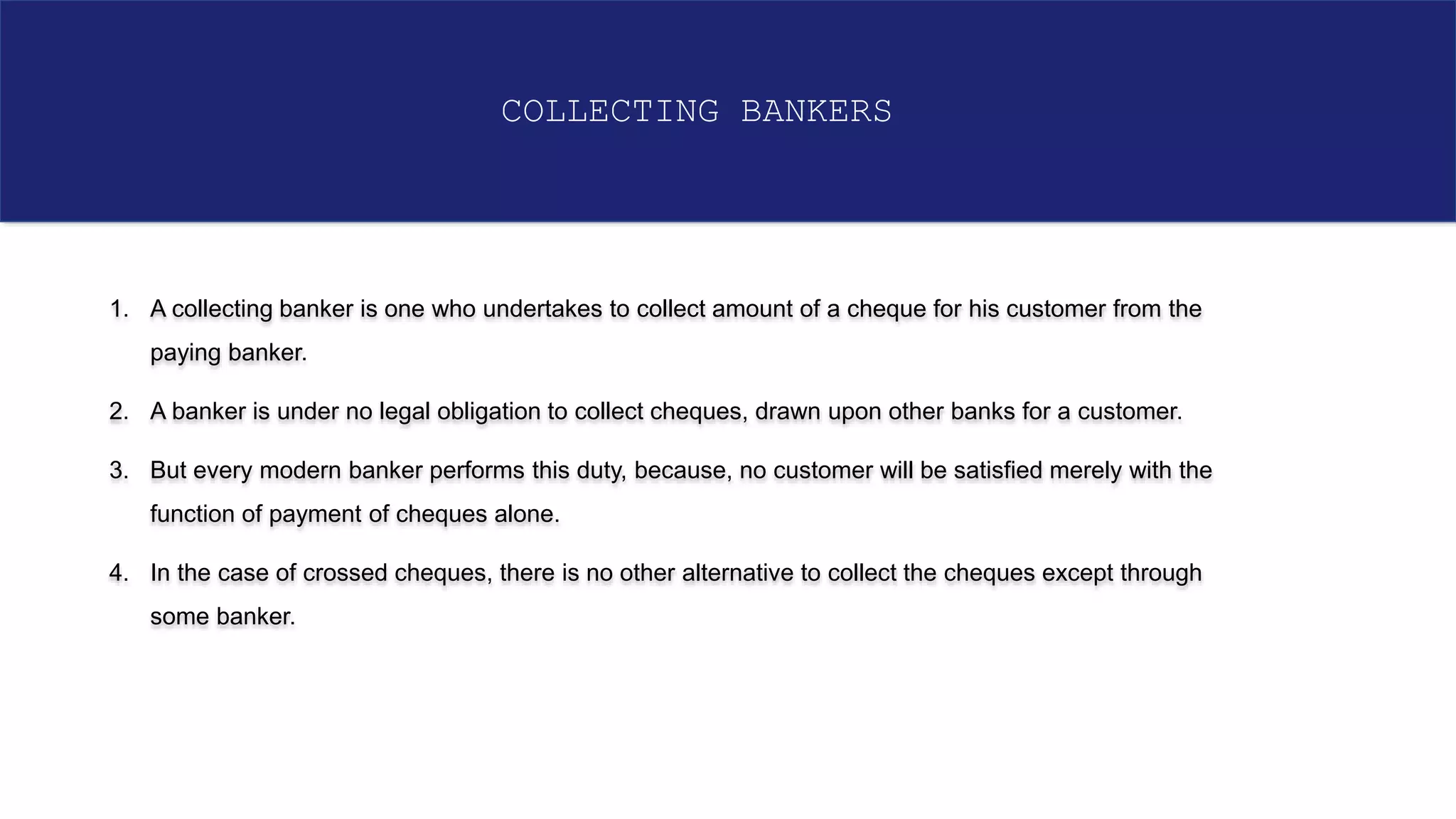 DUTIES OF COLLECTING BANKERS | PPTX