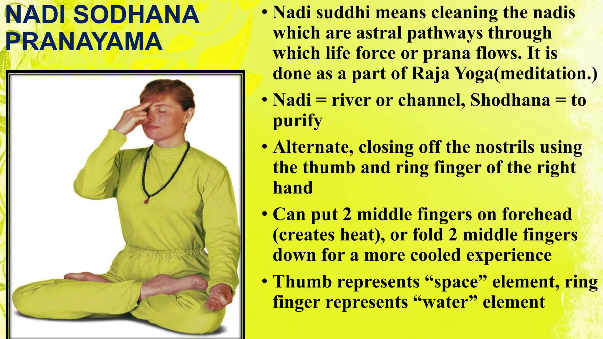 Pranayama breathing techniques benefits-ppt | PPTX