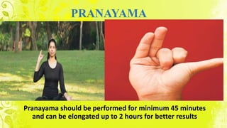 Pranayama breathing techniques benefits-ppt | PPTX