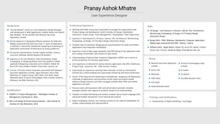 Official UX Projects Portfolio | Pranay Mhatre | PDF