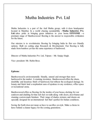 Pran beverages (India) pvt ltd & muttha industries pvt. ltd | DOCX