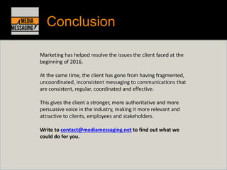 A Media Messaging Case Study - Transforming Communications | PPT