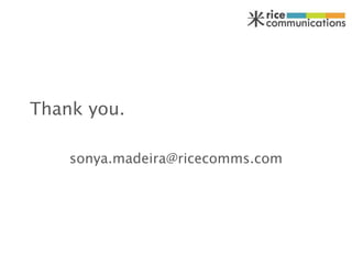 Pr And Social Media 10 Things Sonya Madeira Stamp Rice Communications ...