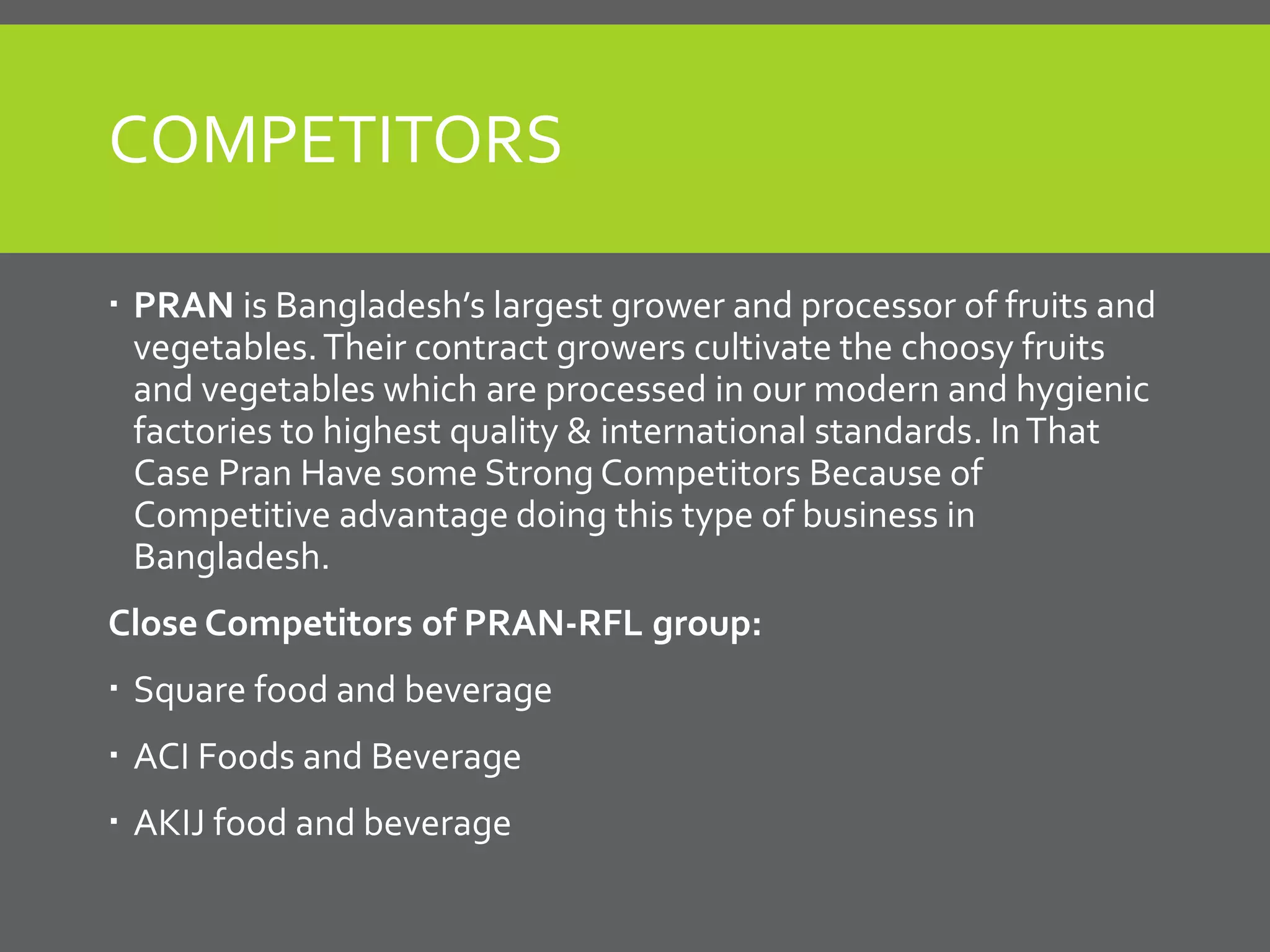 A Study About Pran Products | PPTX