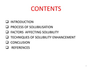 SOLUBILISATION TECHNIQUES | PPTX