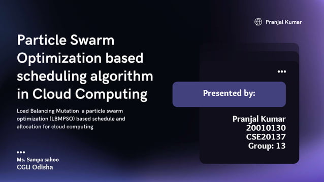 Load Balancing Mutation Particle Swarm Optimization Lbmpso Based Schedule And Allocation For