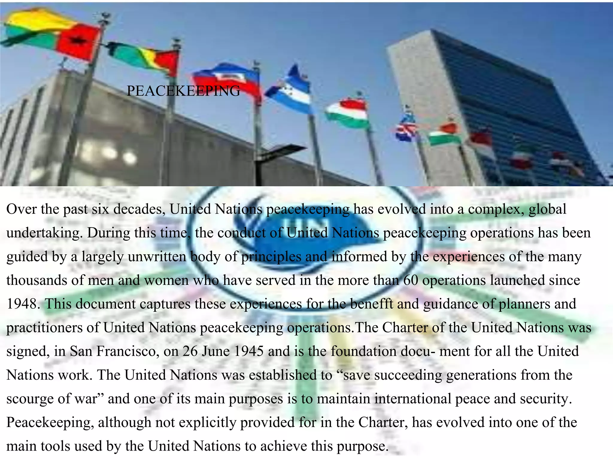 Peacekeeping Operations | PPTX