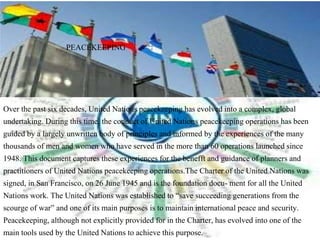 Peacekeeping Operations | PPTX