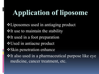 Liposomes- The controlled drug delivery system | PPTX