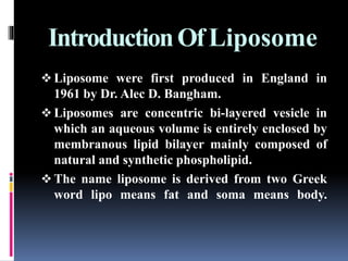 Liposomes- The controlled drug delivery system | PPT