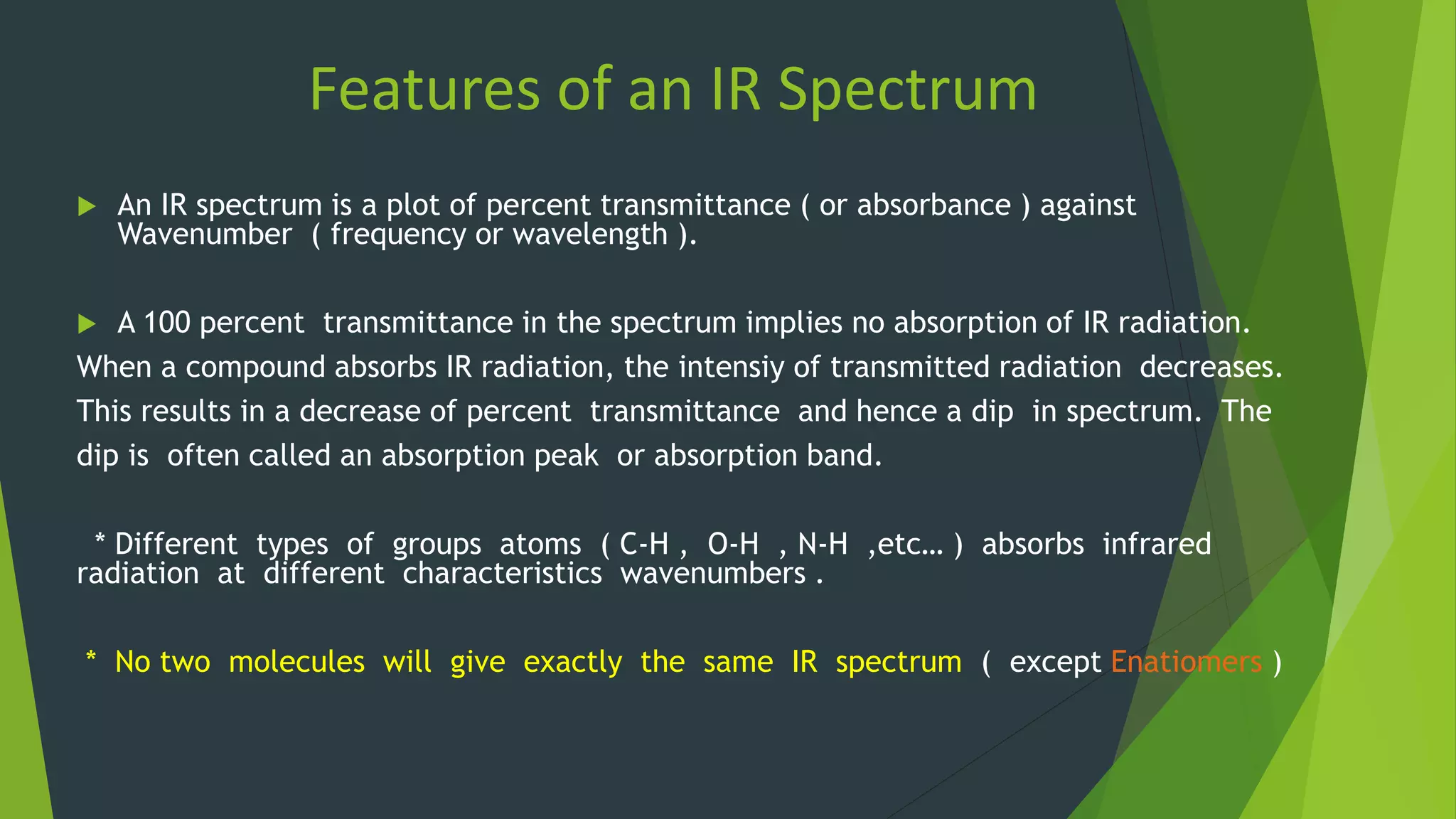 Interpretation of IR Spectra PPT ( Pranjali Yadav ) | PPTX | Chemistry | Science
