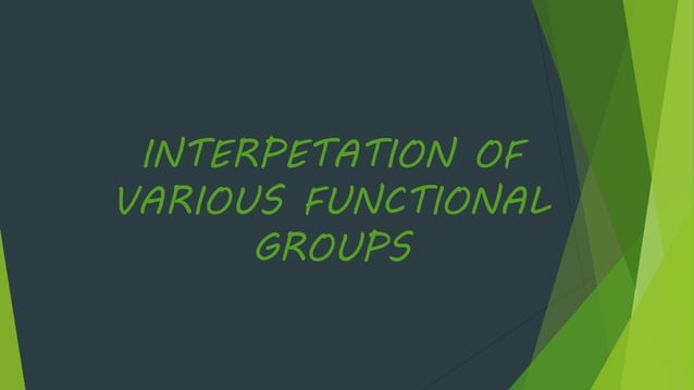 Interpretation of IR Spectra PPT ( Pranjali Yadav ) | PPTX | Chemistry ...