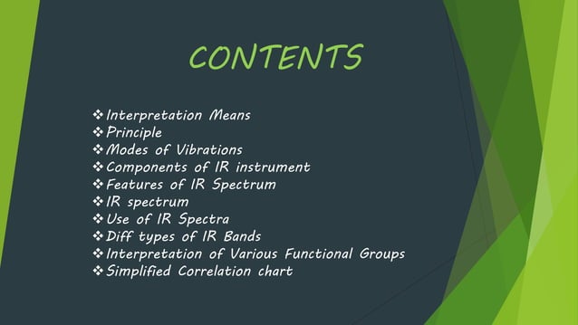 Interpretation of IR Spectra PPT ( Pranjali Yadav ) | PPTX | Chemistry ...