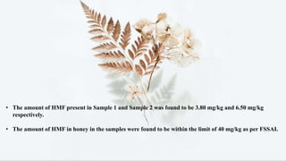 Extraction of Cytotoxic and Carcinogenic compound: HMF (5 ...