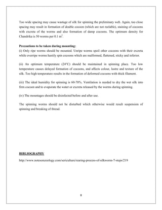 A Report on Sericulture | PDF