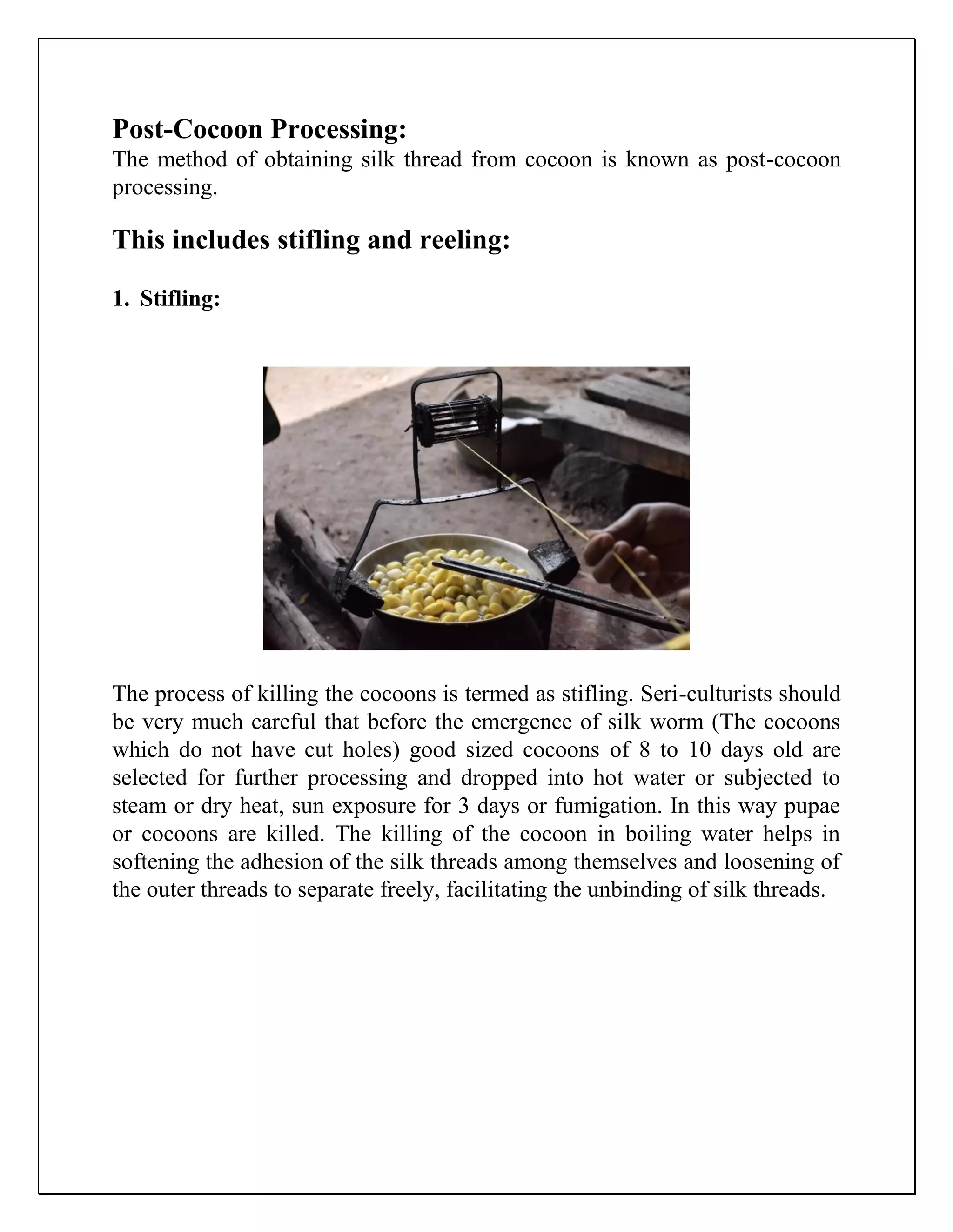 Notes on "SERICULTURE" for the school , UG and PG Students. | PDF