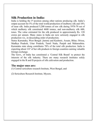 Notes on "SERICULTURE" for the school , UG and PG Students. | PDF