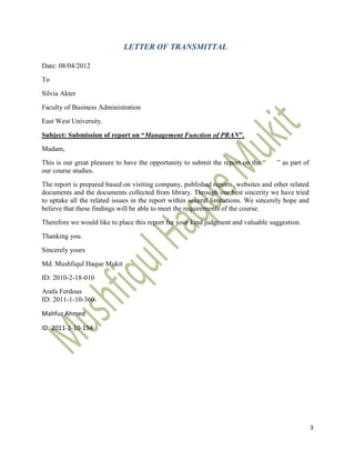 Pran RFL term paper by Mushfiqul Haque Mukit | DOCX