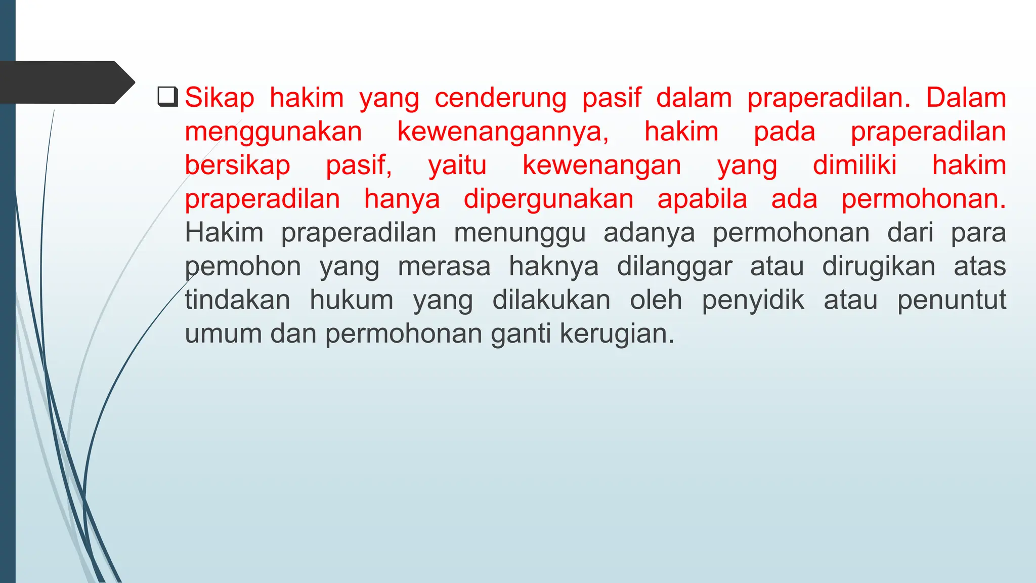 Pra Peradilan di dalam persidangan pengadilan | PPTX