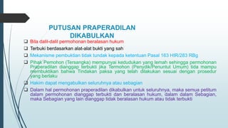 Pra Peradilan di dalam persidangan pengadilan | PPTX