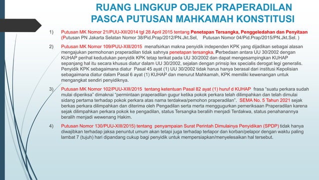 Pra Peradilan Di Dalam Persidangan Pengadilan Ppt