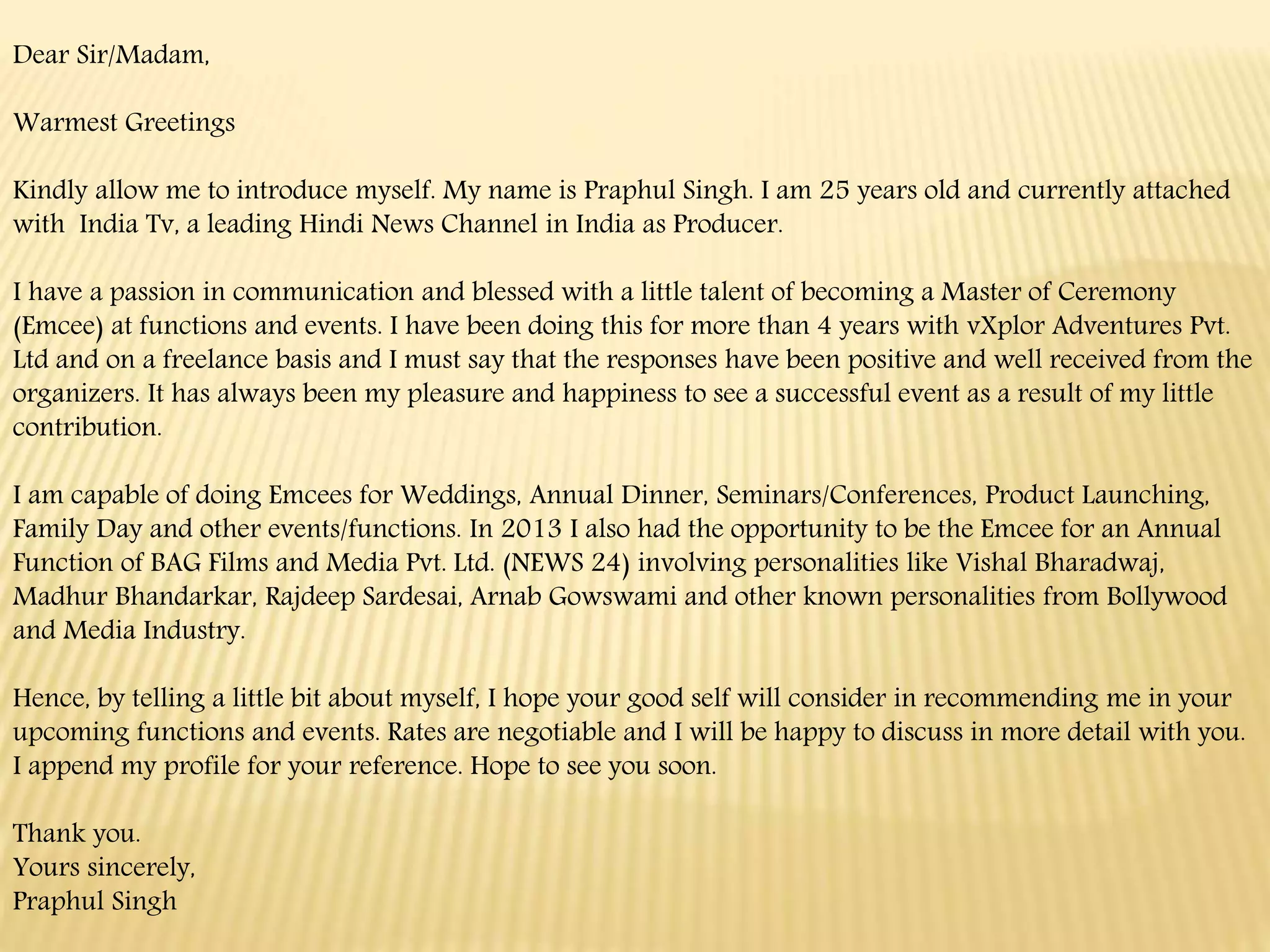 EMCEE PROFILE PROFILE | PPTX | Celebrity Families | Pop Culture