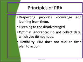 PRA & PLA Techniques for Collection of Qualitative Informations | PDF