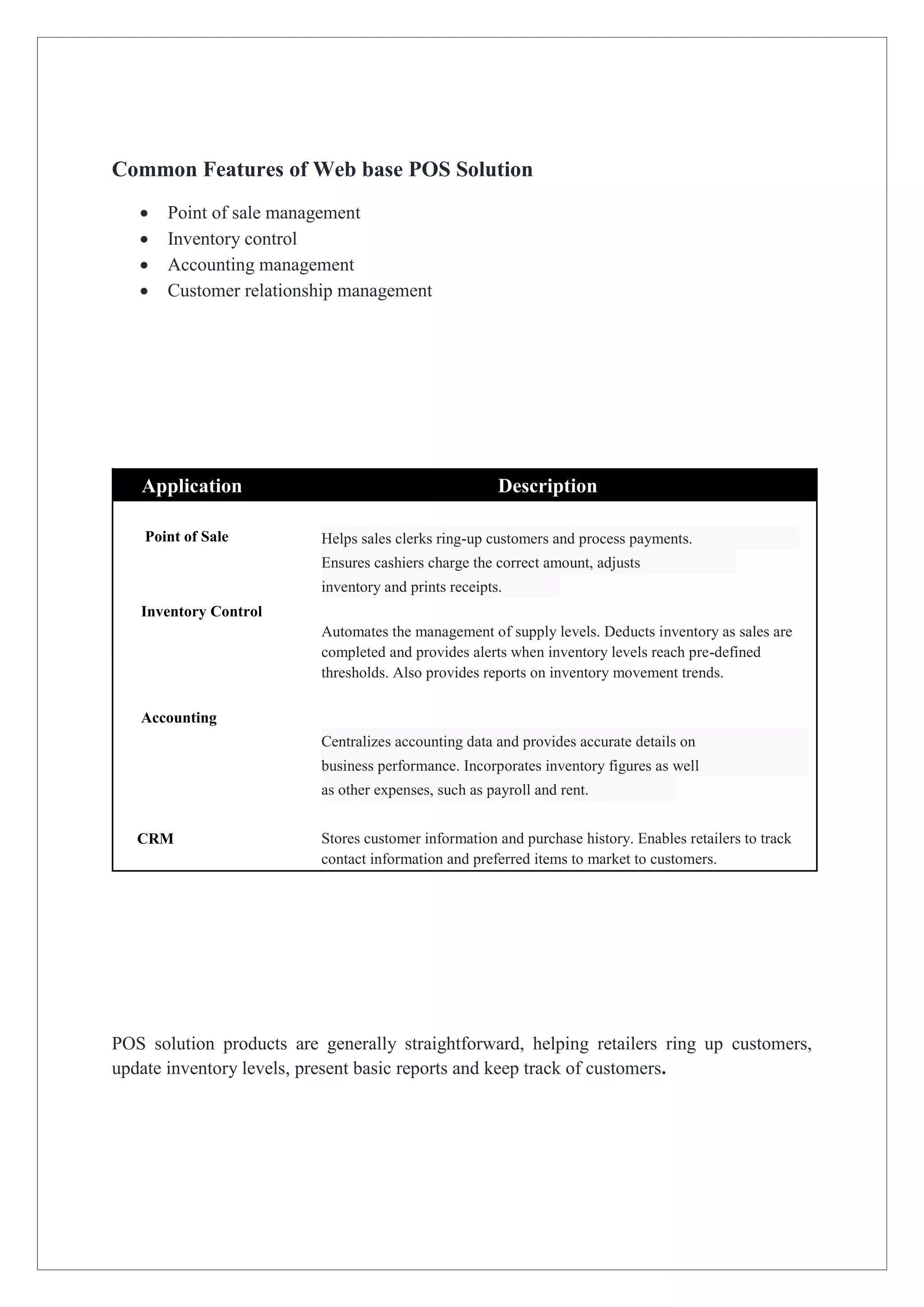 Proposal for Point of Sale and Inventory Management Systems | PDF